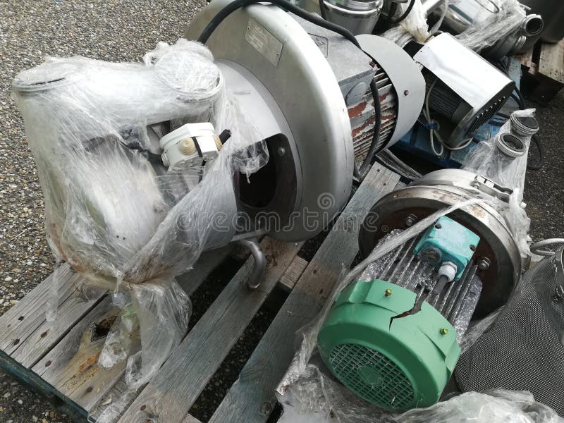 Old Generators and Industrial Equipment for Scrap Stock Image - Image ...