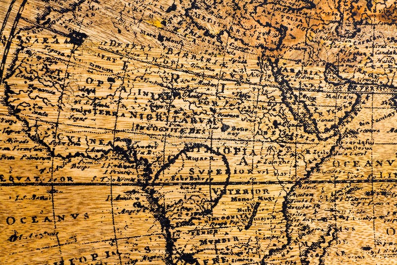 Old Geographic Map of the World Stock Photo - Image of frame ...