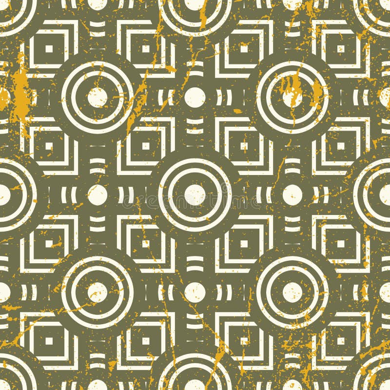 Old Geometric Seamless Pattern, Vintage Vector Repeat Background Stock ...