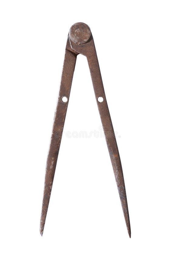 Old Geometry Compas Isolated Stock Photo - Image of construction ...