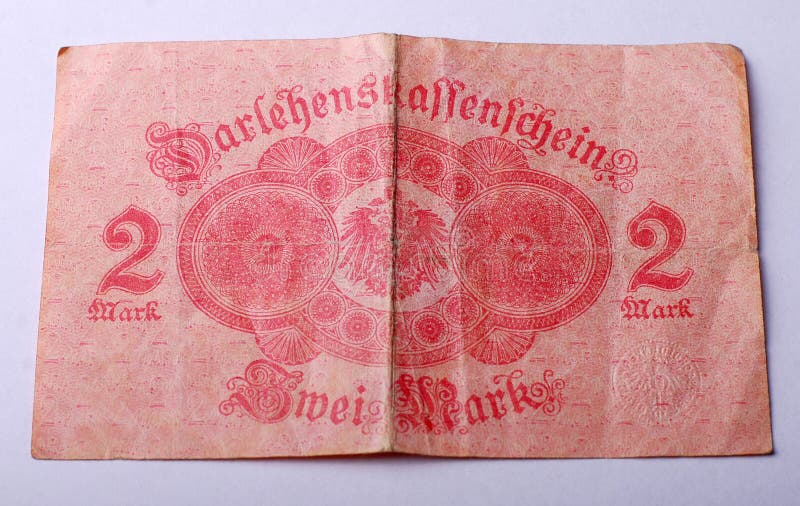 Old German Banknote from 1914 Stock Photo - Image of historic ...