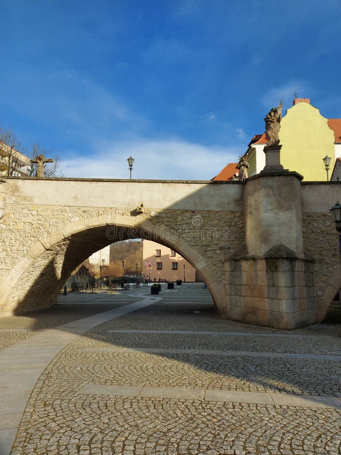 Old German Bridge in Klodzko Stock Photo - Image of blue, architecture ...