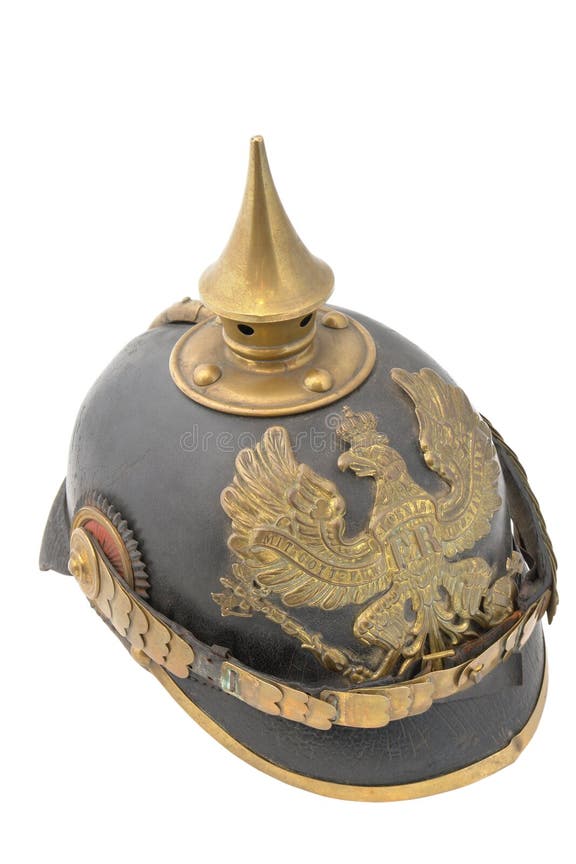 Old German helm (WWI) stock photo. Image of german, white - 4571618