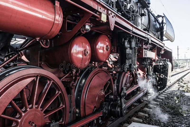 Old German Historic Steam Locomotive Stock Photo - Image of locomotive ...