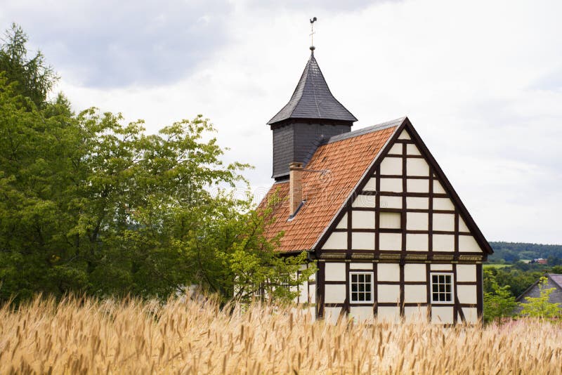 Old German House Near a Wheat Field Stock Photo - Image of ancient ...