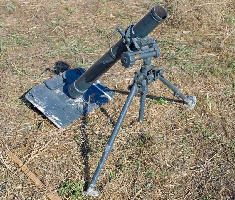 German Mortar of WWII on White Stock Photo - Image of cannon ...