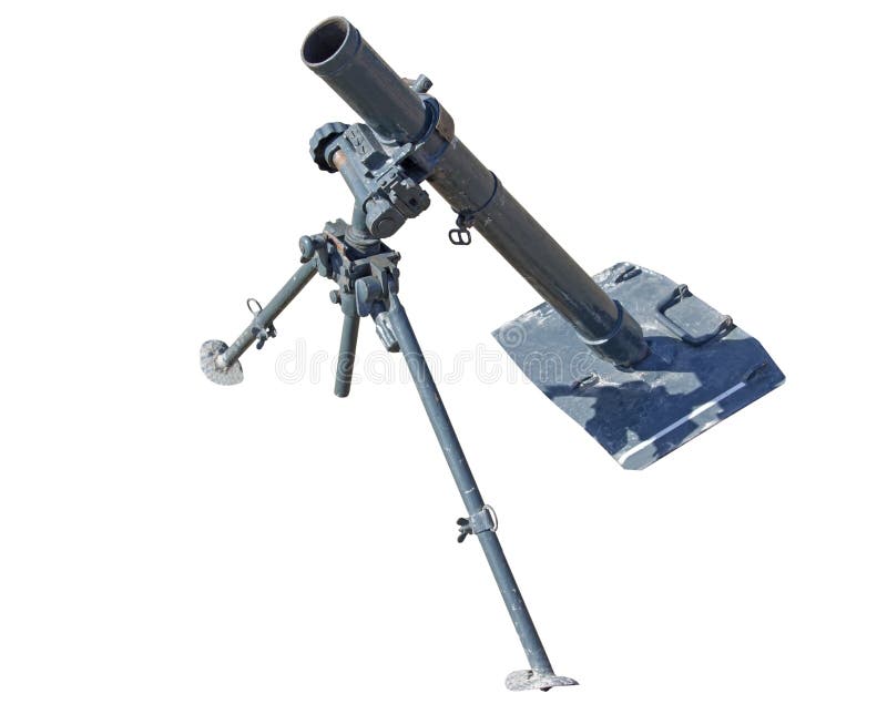 German Mortar of WWII on White Stock Photo - Image of history, germany ...