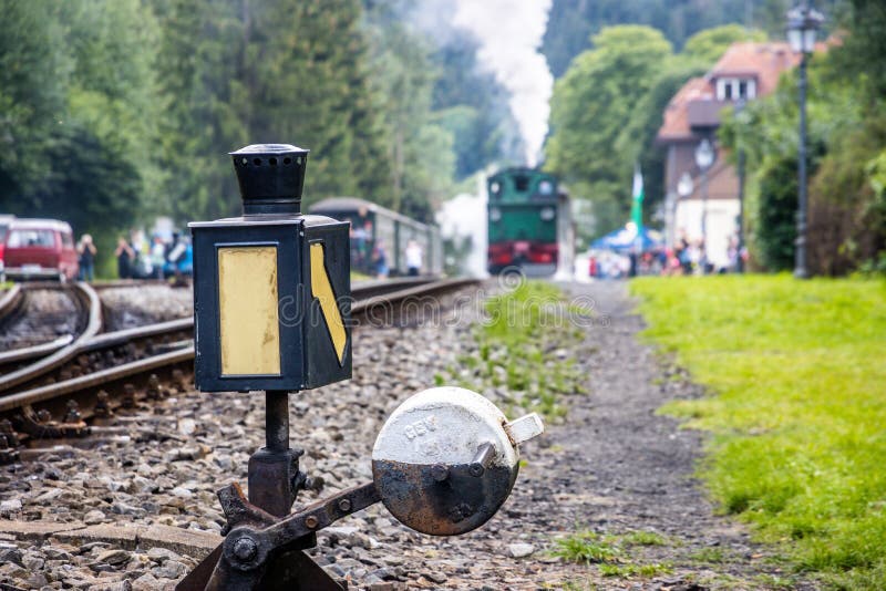 Old German Railroad Switch Lantern Stock Image - Image of switching ...