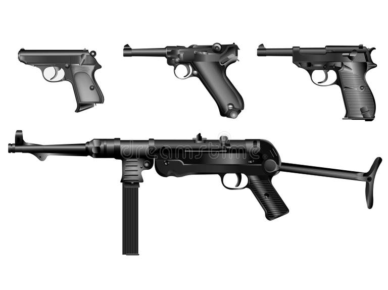 Old German weapons stock vector. Illustration of details - 12668166