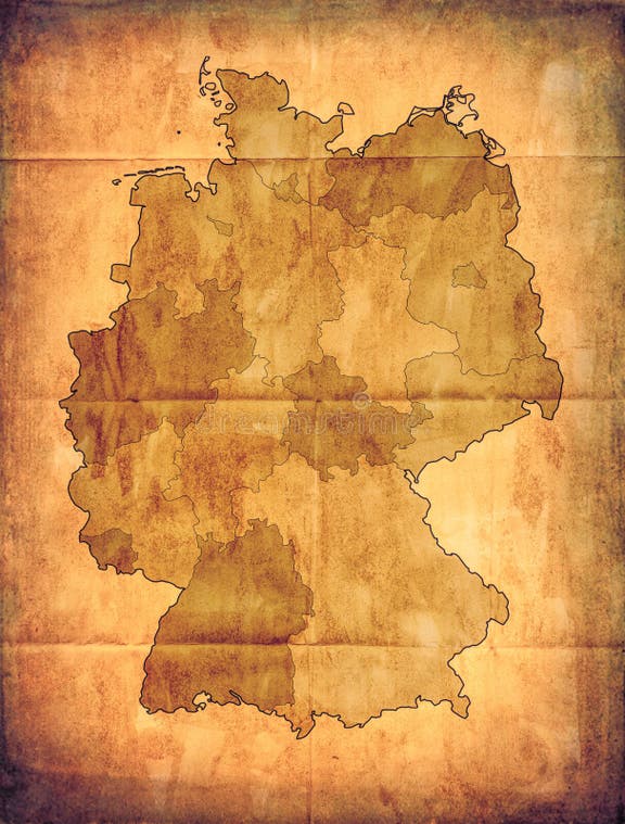 Old Germany map stock photo. Image of scratch, region - 147336122