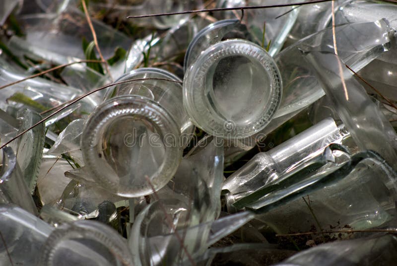 Old Glass Bottles, Pollution Stock Image - Image of health, group: 52146639