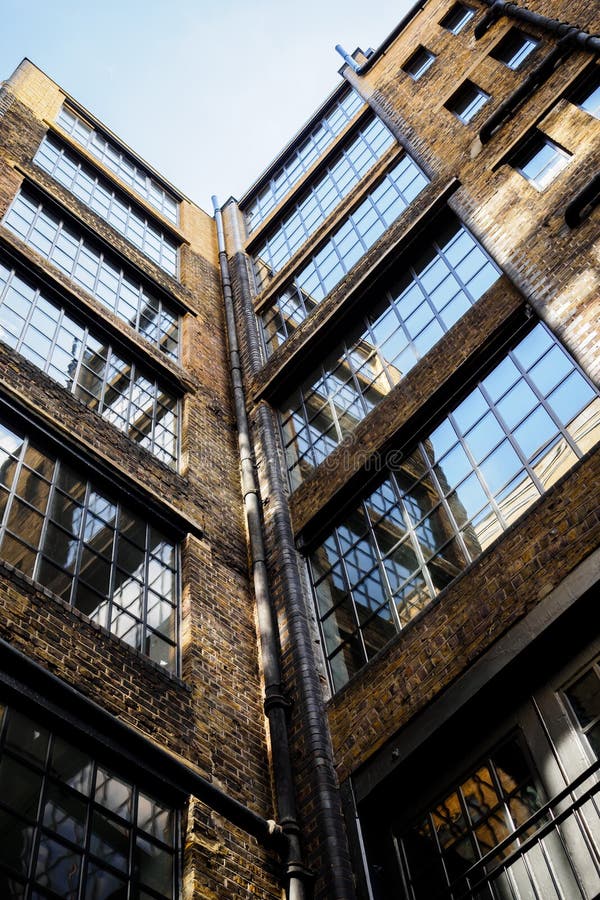 Old Glass Industrial Building Stock Photo - Image of structure ...