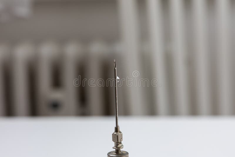 Old Glass Syringe with Needle Stock Image - Image of liquid, hospital ...