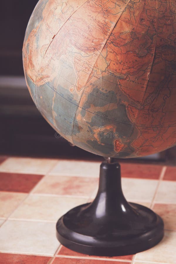 Old globe of the world stock photo. Image of navigation - 68858102