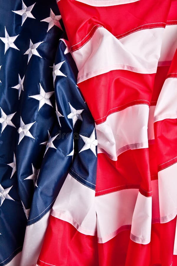 Old Glory American Flag Billows in Wind Stock Image - Image of flag ...