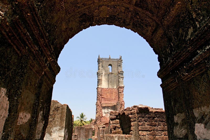 Old Goa stock image. Image of christianity, church, facade - 27416419
