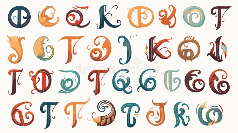 Old Gokturk Alphabet Turkish Writing Vector Drawing Stock Vector ...