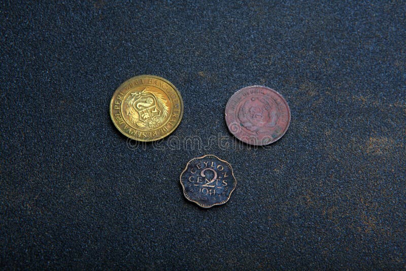 Old Gold Coin Asphalt Sharped Texture Stock Image - Image of isolated ...