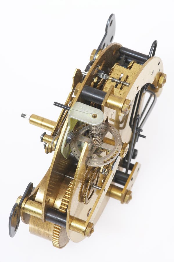 Old Gold-coloured Clockwork Stock Image - Image of engineering ...