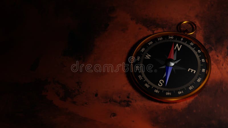 Old Gold Compass on Dark Background Stock Image - Image of exploration ...