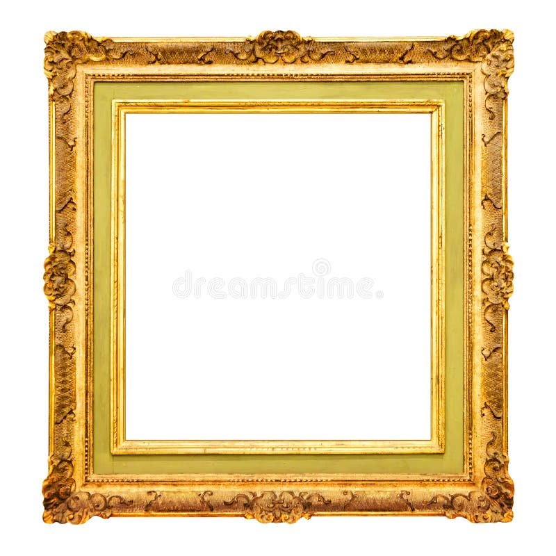 Old gold frame border stock image. Image of painting - 64686319