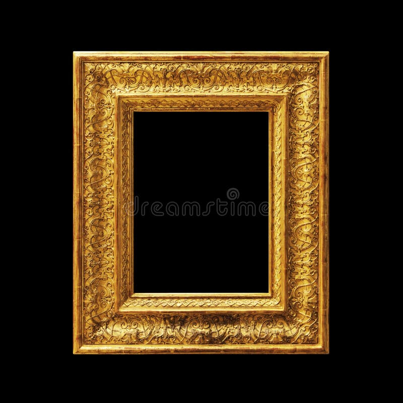 Old gold frame stock image. Image of elegant, fine, luxury - 144178081