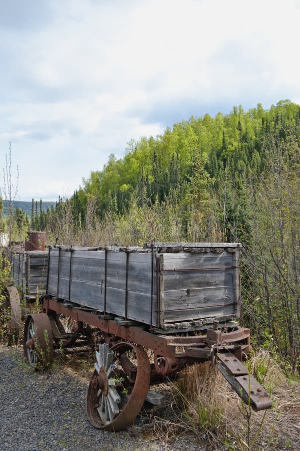 Old gold mine ore cars stock image. Image of gold, industry - 11287015