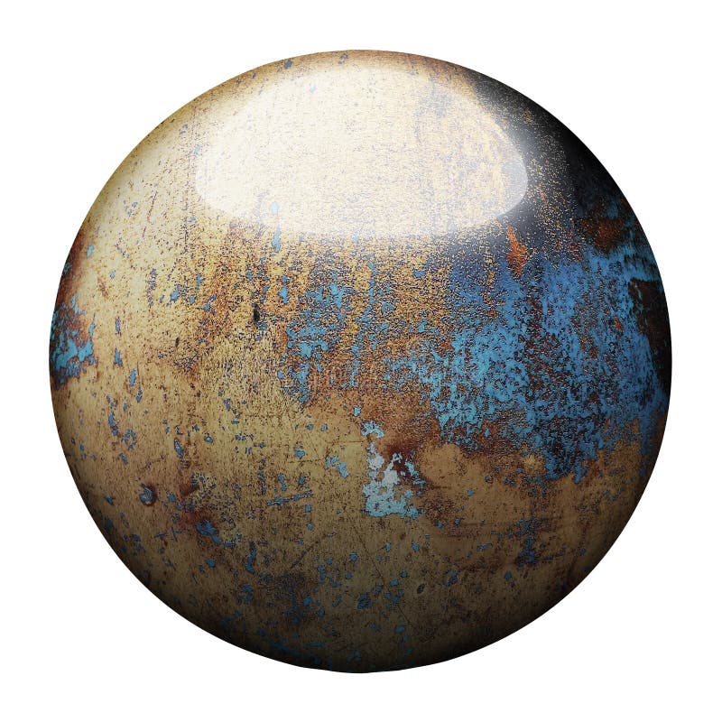 Old Gold and Rust Metallic Ball Stock Illustration - Illustration of ...