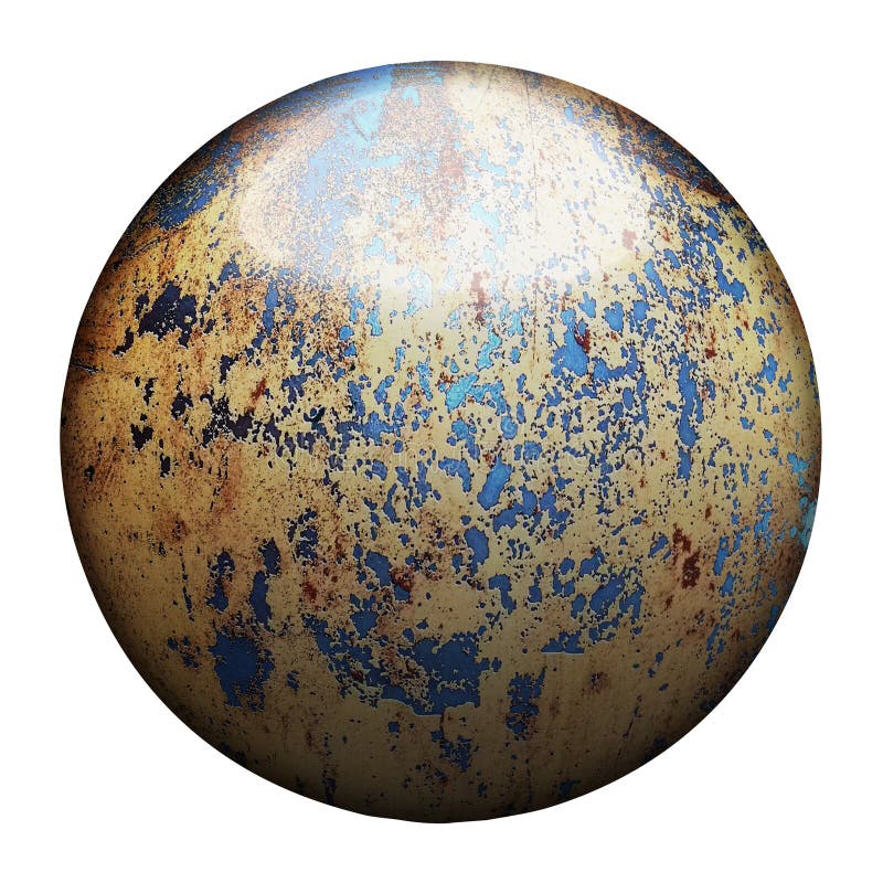 Old Gold and Rust Metallic Ball Stock Illustration - Illustration of ...