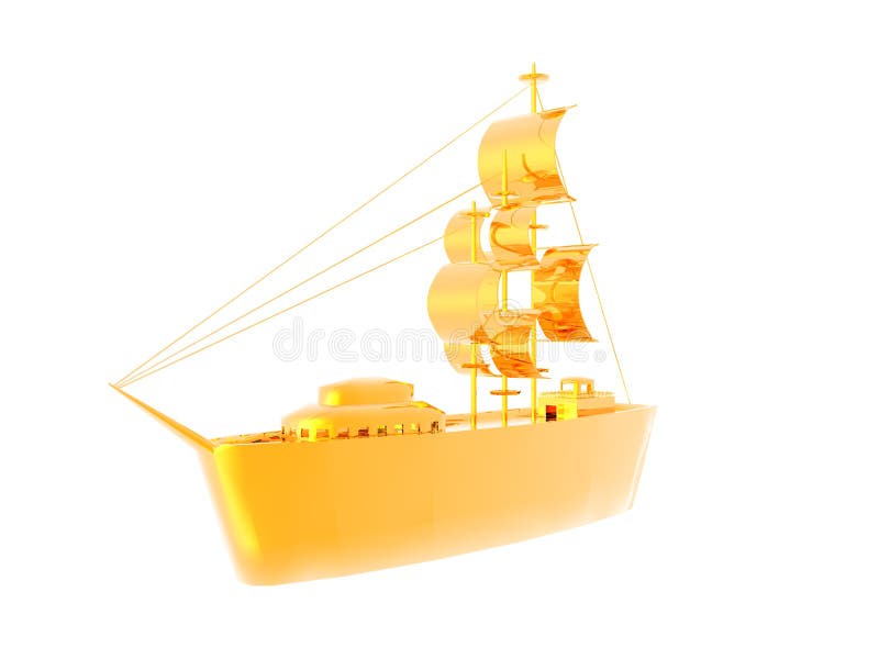 Gold ship wheel stock vector. Illustration of sailboat - 31278016