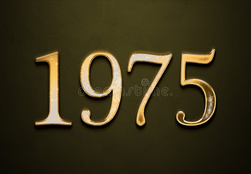 Old Gold Effect of 1923 Number with 3D Glossy Style Mockup. Stock Image ...