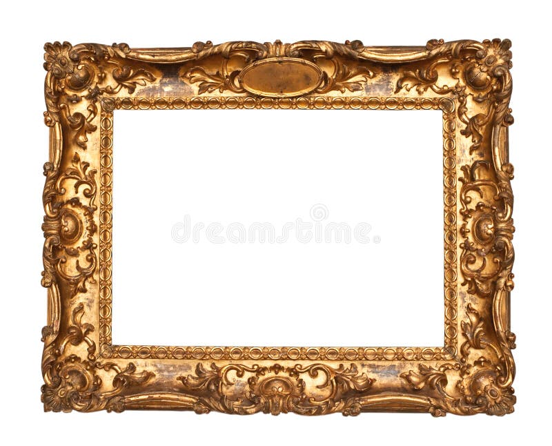Old golden frame stock photo. Image of furniture, blank - 19580124