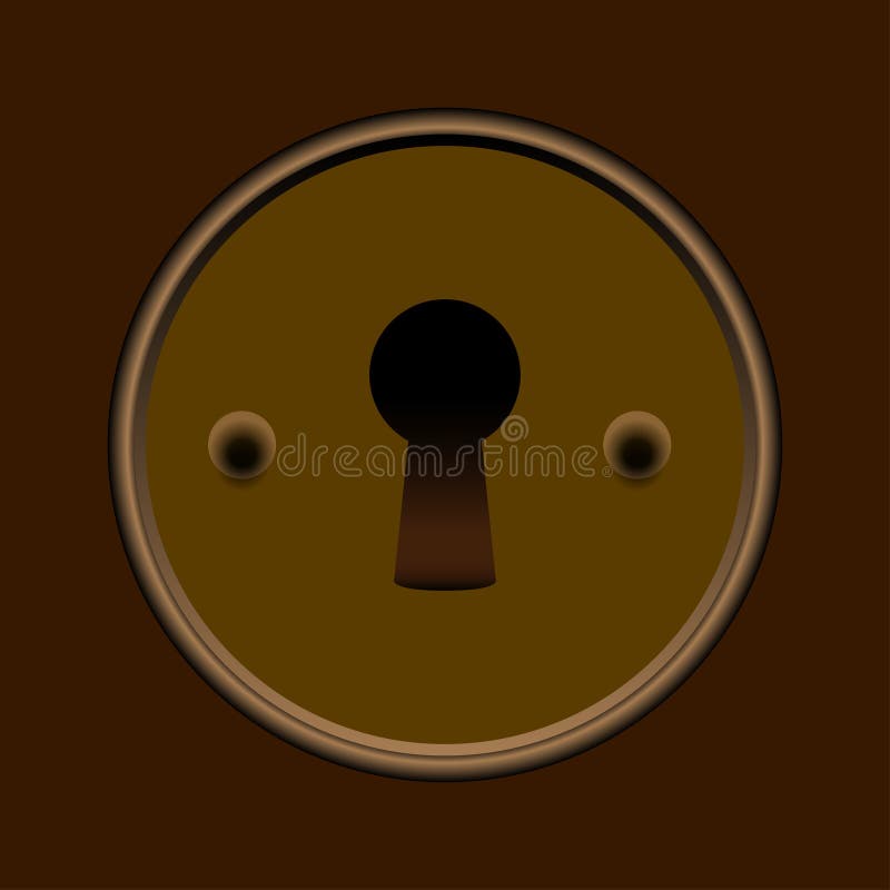 Old Golden Metal Keyhole. Vector Illustration Stock Vector ...