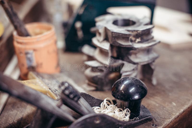 A Set of Old Carpentry Tools and a Milling Cutter for Woodworking ...