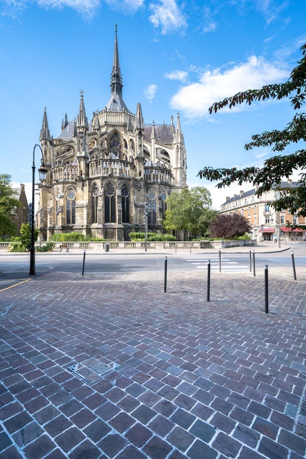 Cathedral of Reims, France stock image. Image of catholic - 261246351