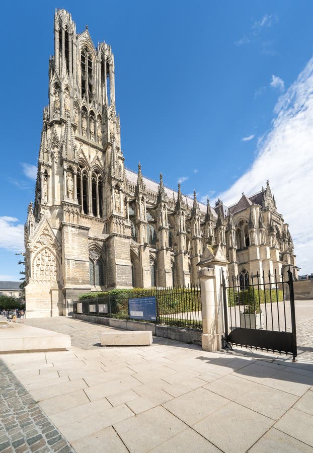 Cathedral of Reims, France stock photo. Image of notre - 268266958