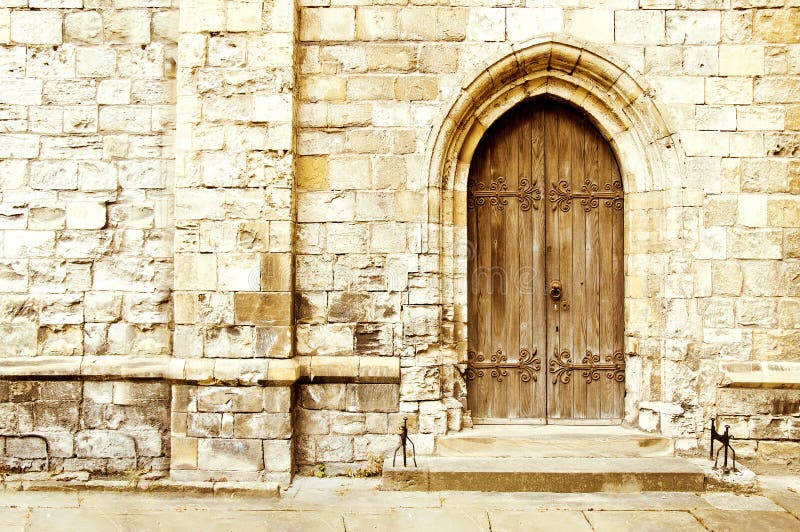 Old gothic door. stock image. Image of aged, city, background - 57705547