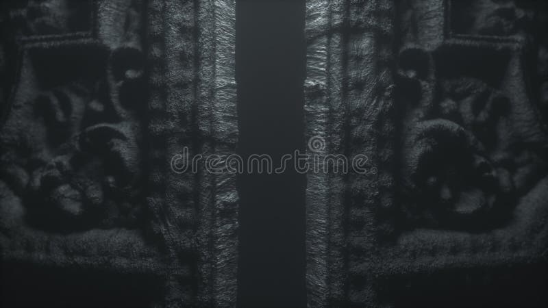 Old Gothic Stone Door To Hell with Patterns. from the Hell To the ...