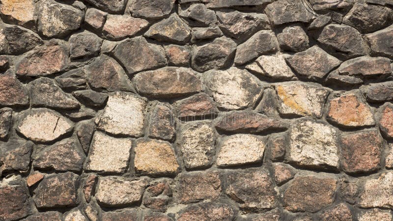 Old Gothic Stone Wall of Rubble Stock Image - Image of brick ...