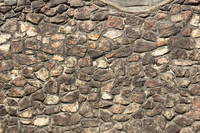 Old Gothic Stone Wall of Rubble Stock Image - Image of brown, mediaevel ...