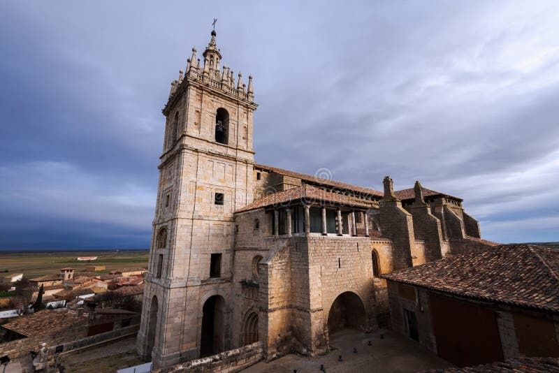Old Gothic Style Catholic Church Front View with a Dramatic Sky in ...