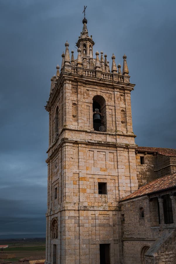 Old Gothic Style Catholic Church Front View with a Dramatic Sky in ...