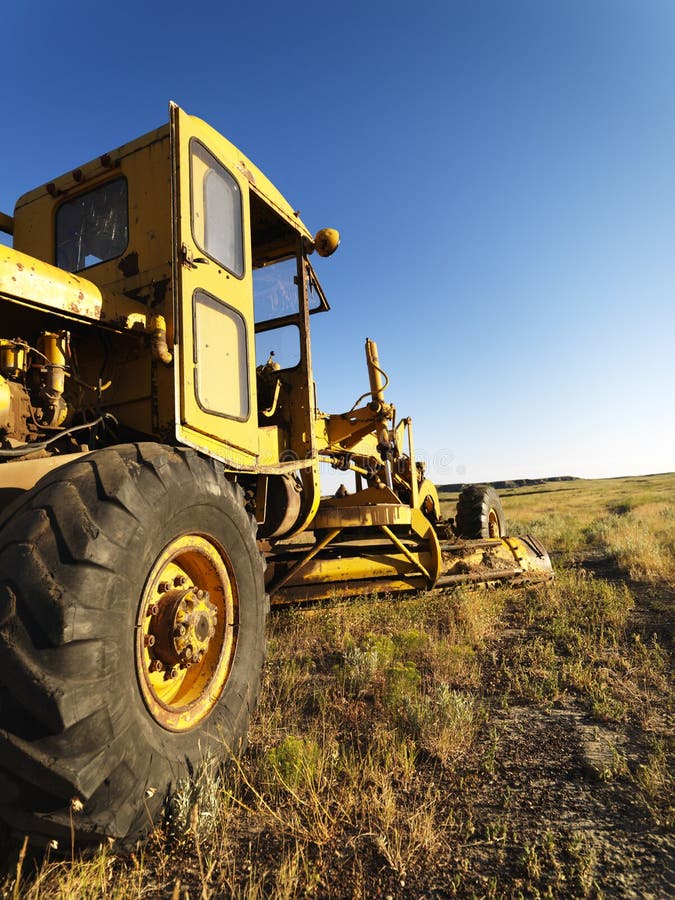 Old Grader in Field stock photo. Image of daylight, construction - 12960154