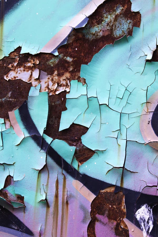 Graffiti on rusty metal stock image. Image of rust, spray - 2716259