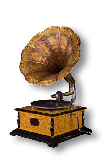 Old gramophone stock image. Image of crank, stylus, studio - 19178235