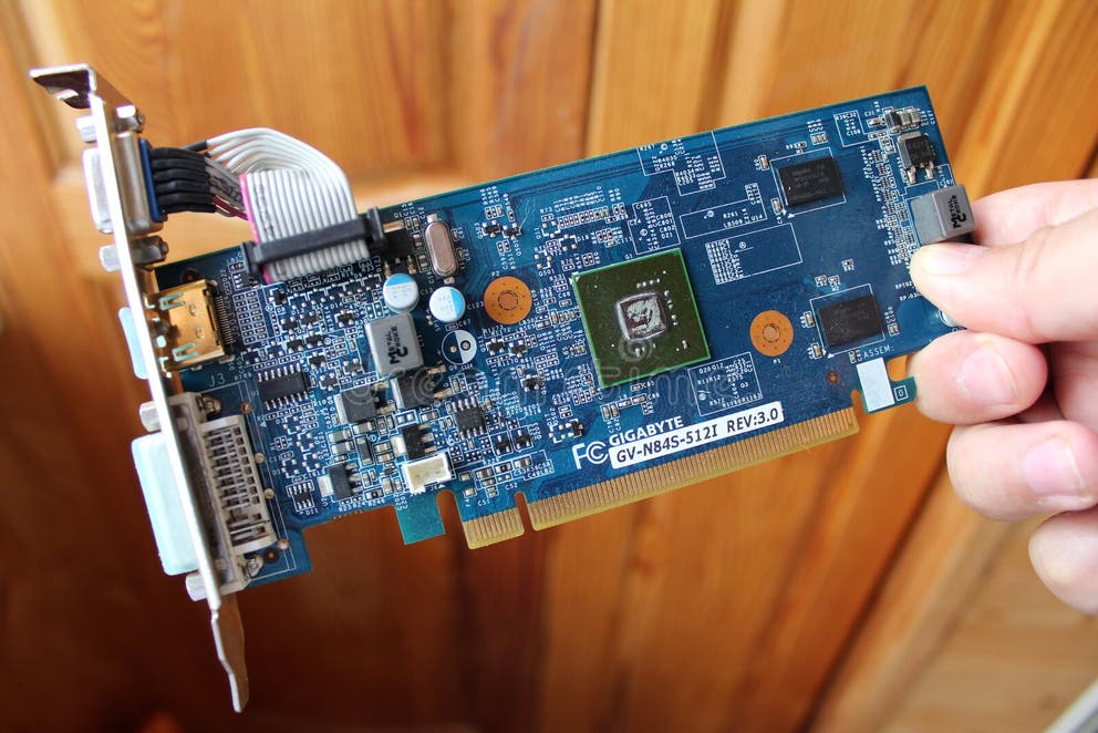 Old Graphics Card for a Computer. Editorial Stock Image - Image of ...