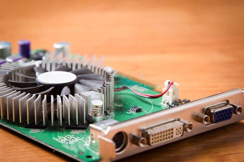 Old Graphics Card from the Computer Stock Image - Image of graphic ...