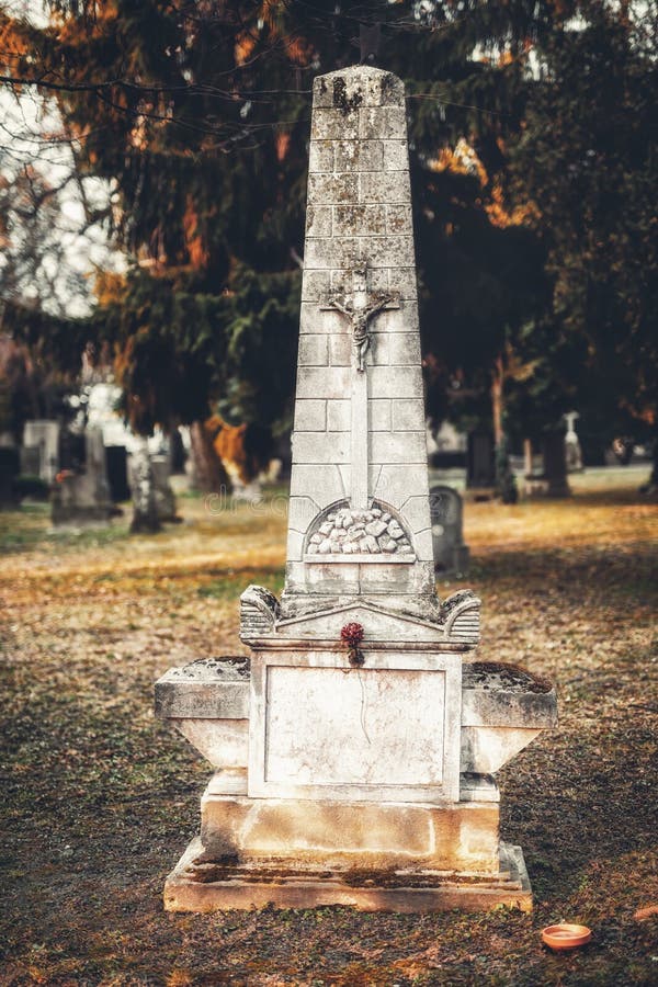 Old Grave in the Cemetery. Cemetery with Places for Names on the ...