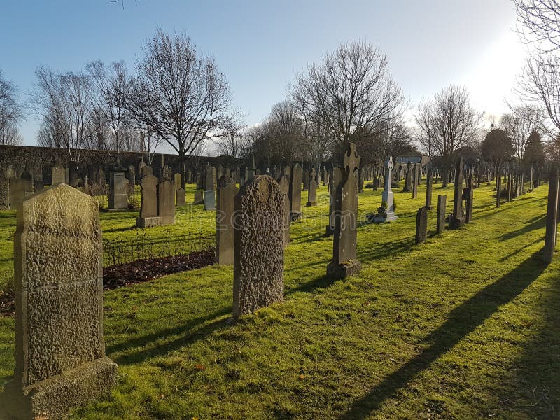 Old Graveyard in Ireland during Sunset Stock Photo - Image of graveyard ...