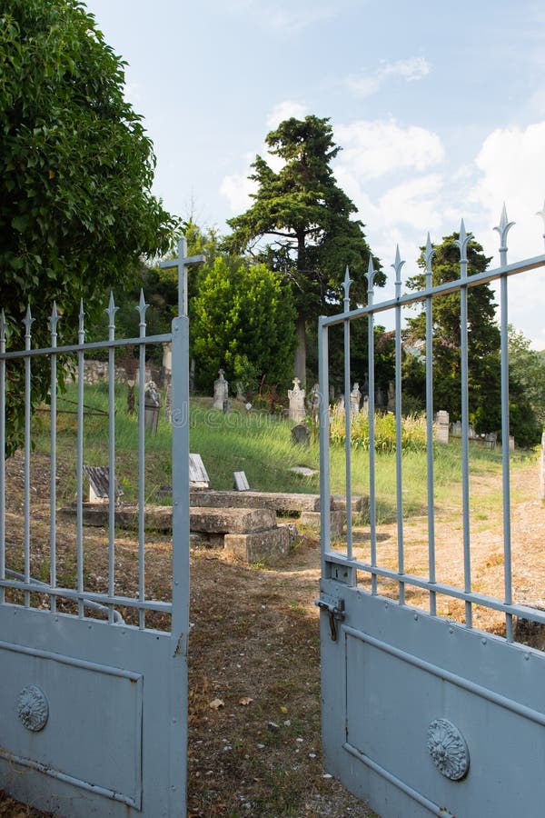 Graveyard with open graves stock photo. Image of kalash - 122310752